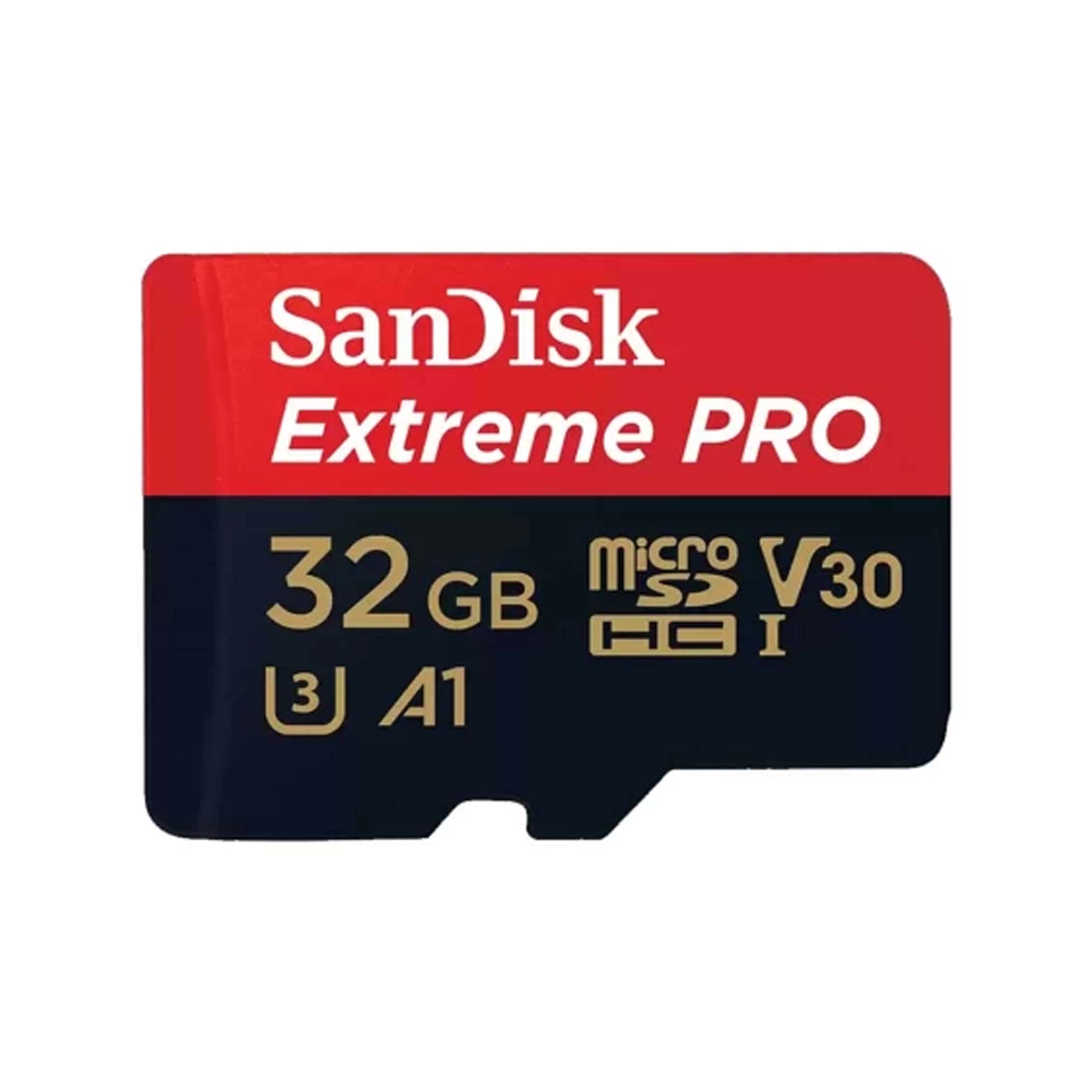 Sandisk Extreme Pro 32GB MicroSD UHS-I U3 Class 10 A1 V30 Memory Card