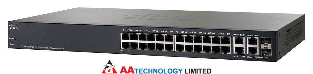 Cisco SG300-28PP 28-port Gigabit PoE+ Managed Switch